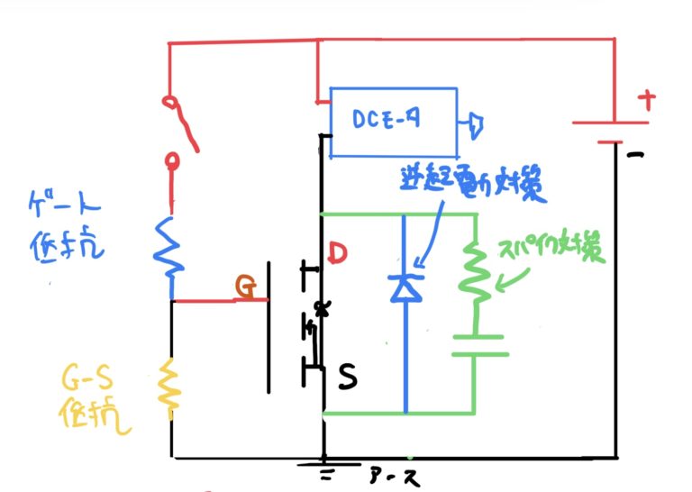 DCモーター回路へのMOSFETの実装