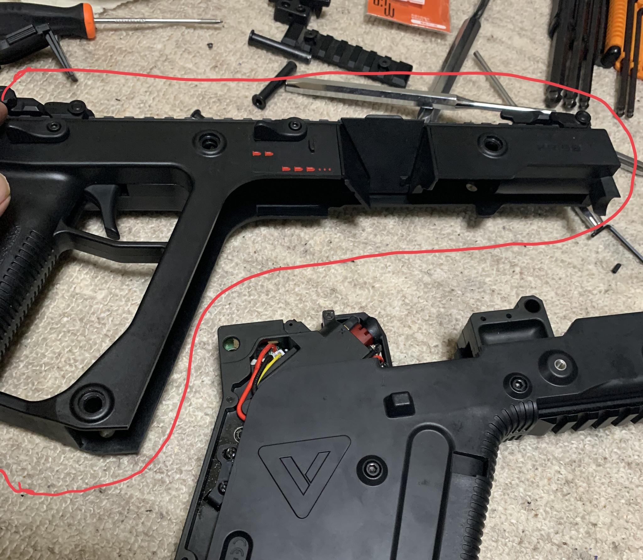 KRYTAC KRISSVECTOR 分解、組立手順とカスタム