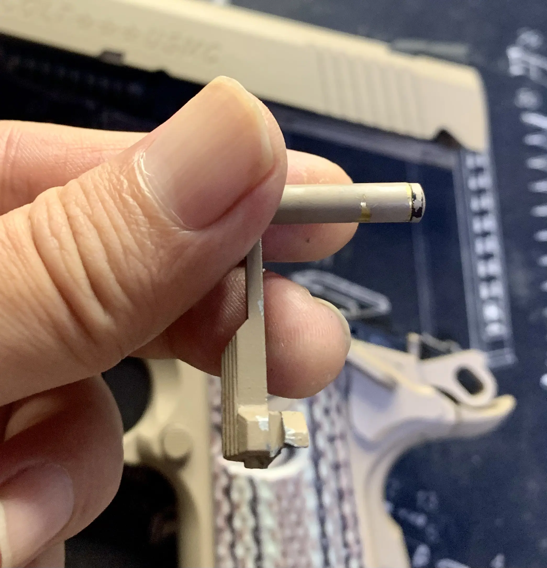 バトン BM-45 CO2 GBB FDE 3rdロット スライドの分解